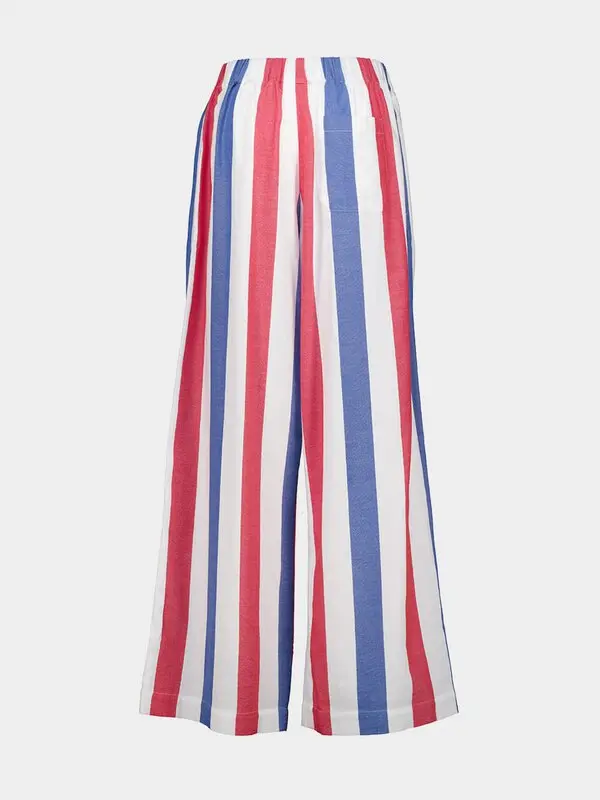 MARRAKSHI LIFE Stripe 55 Palazzo Cotton Pants