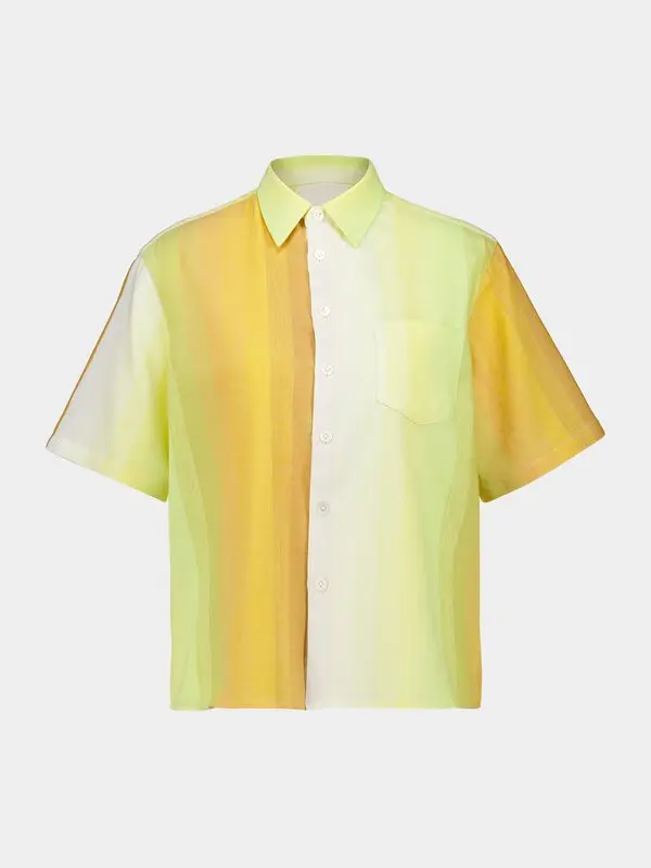 MARRAKSHI LIFE Stripe Cotton Button-up Shirt - Yellow