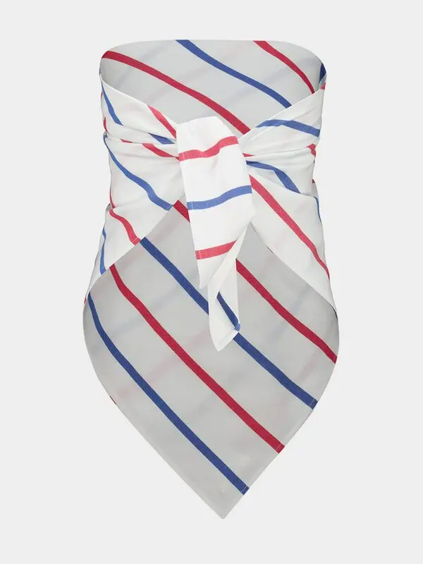 MARRAKSHI LIFE Stripe 57 The Triangle Cotton Sleeveless Top - Multicolour