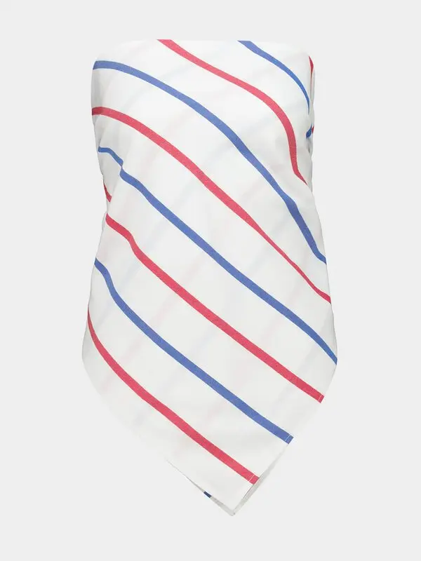 MARRAKSHI LIFE Stripe 57 The Triangle Cotton Sleeveless Top - Multicolour