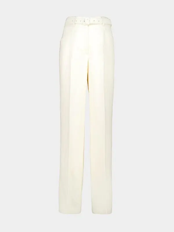Gabriela Hearst Norman Straight-leg Tweed Pants - White