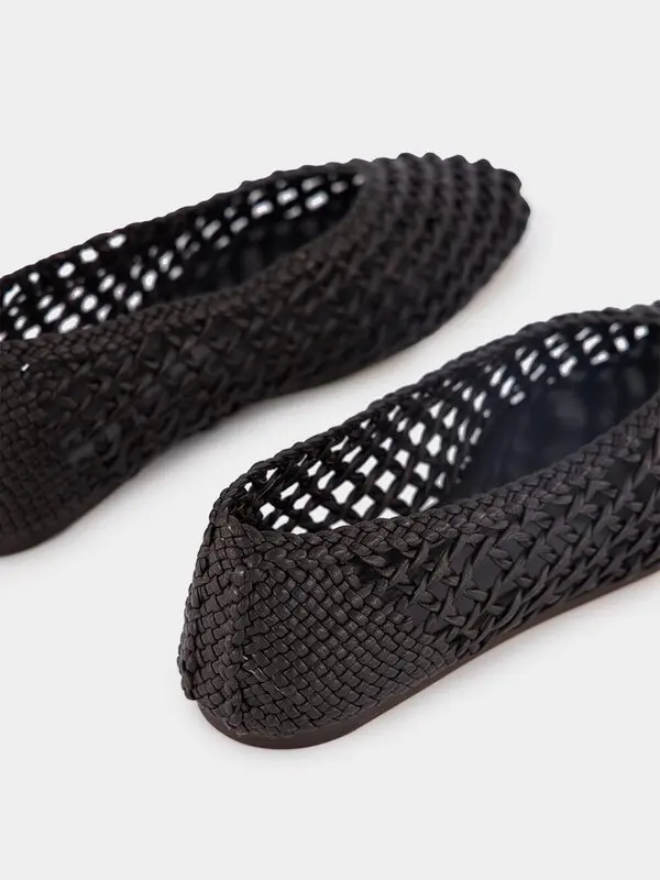 Le Monde Beryl Regency Knotted Ballerinas - Black