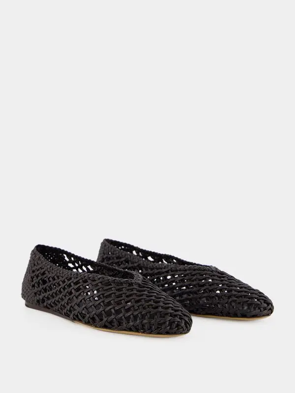 Le Monde Beryl Regency Knotted Ballerinas - Black