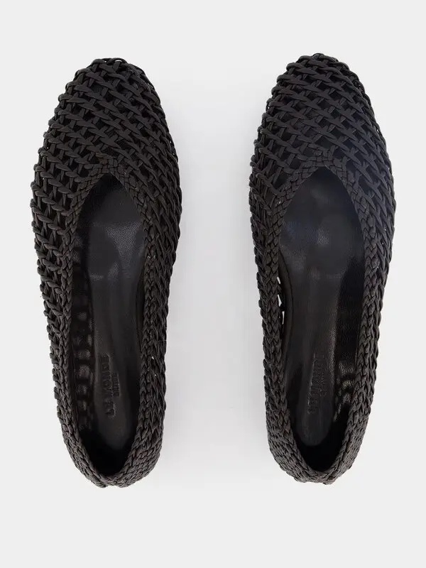 Le Monde Beryl Regency Knotted Ballerinas - Black