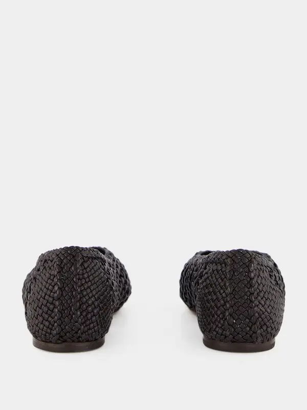 Le Monde Beryl Regency Knotted Ballerinas - Black