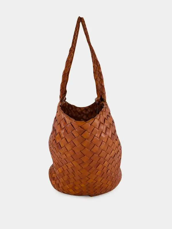 Dragon Diffusion Egola Tan Woven Shoulder Bag