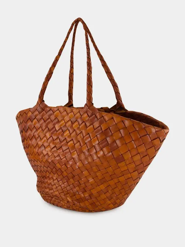 Dragon Diffusion Egola Tan Woven Shoulder Bag