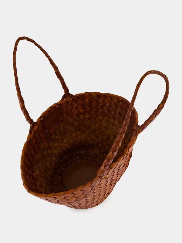 Dragon Diffusion Egola Tan Woven Shoulder Bag