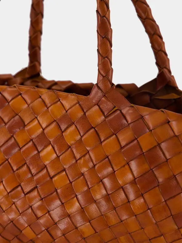 Dragon Diffusion Egola Tan Woven Shoulder Bag