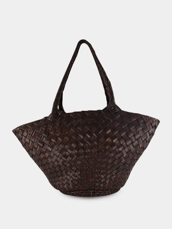Dragon Diffusion Egola Dark Woven Shoulder Bag - Brown