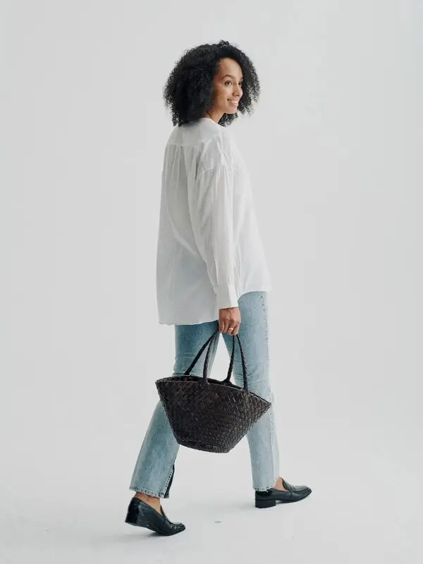 Dragon Diffusion Egola Dark Woven Shoulder Bag - Brown
