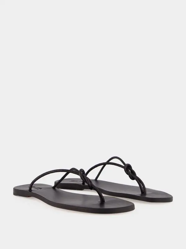 Dragon Diffusion Flat Rope Leather Sandals