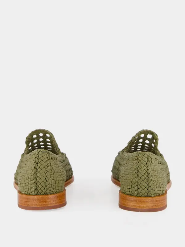 Dragon Diffusion Dolly Leather Moccasins - Green