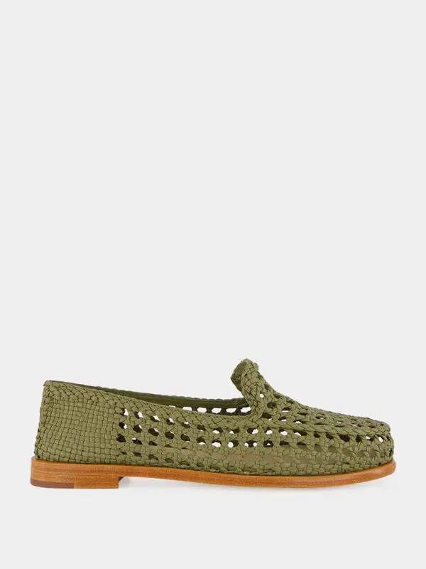 Dragon Diffusion Dolly Leather Moccasins - Green