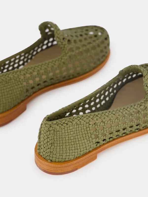 Dragon Diffusion Dolly Leather Moccasins - Green