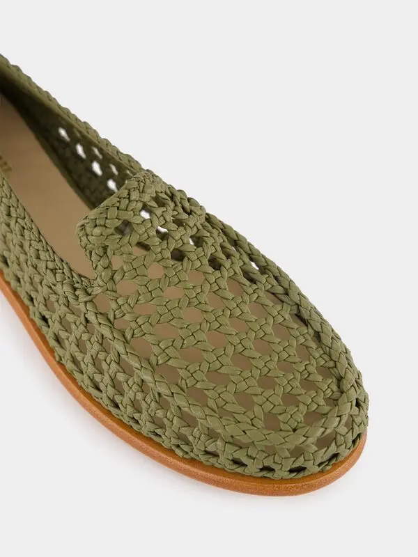 Dragon Diffusion Dolly Leather Moccasins - Green