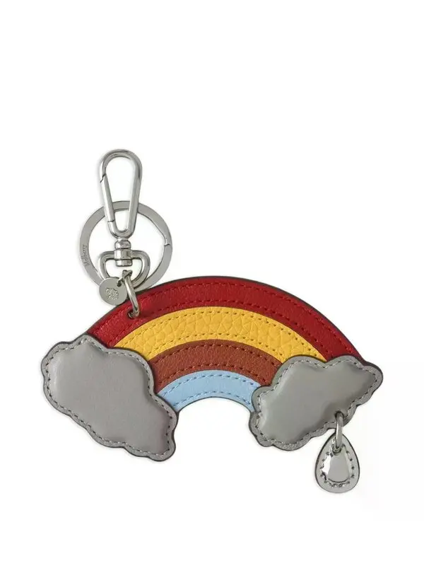 Mulberry British Rainbow Charm Keyring - Red