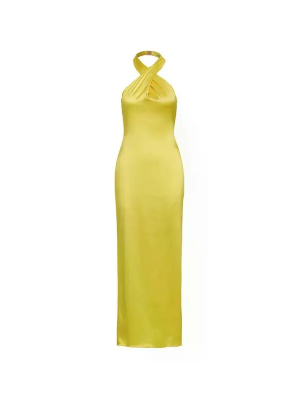 Polo Ralph Lauren Halterneck Maxi Dress - Yellow
