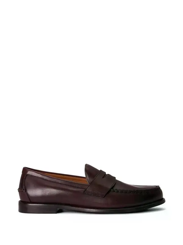 Polo Ralph Lauren Alston Burnished Leather Penny Loafers - Brown