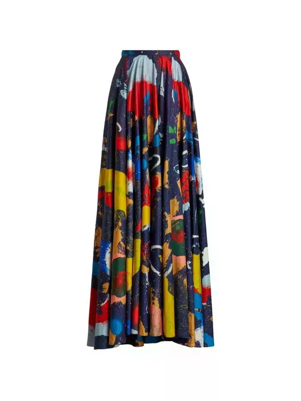 Polo Ralph Lauren Maguire Print Midi Skirt - Blue