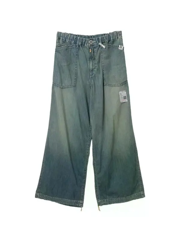 Mihara Yasuhiro Light Denim Wide Leg Pants - Blue