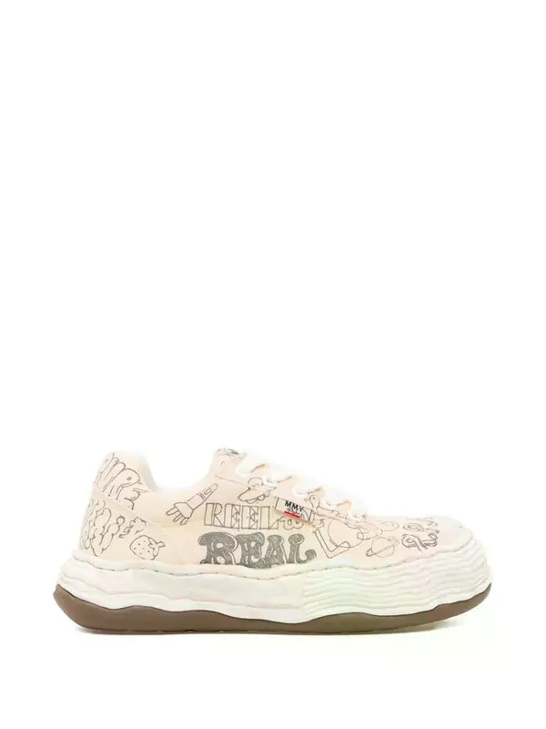 Mihara Yasuhiro Oliver Graphic Print Sneakers - Neutrals