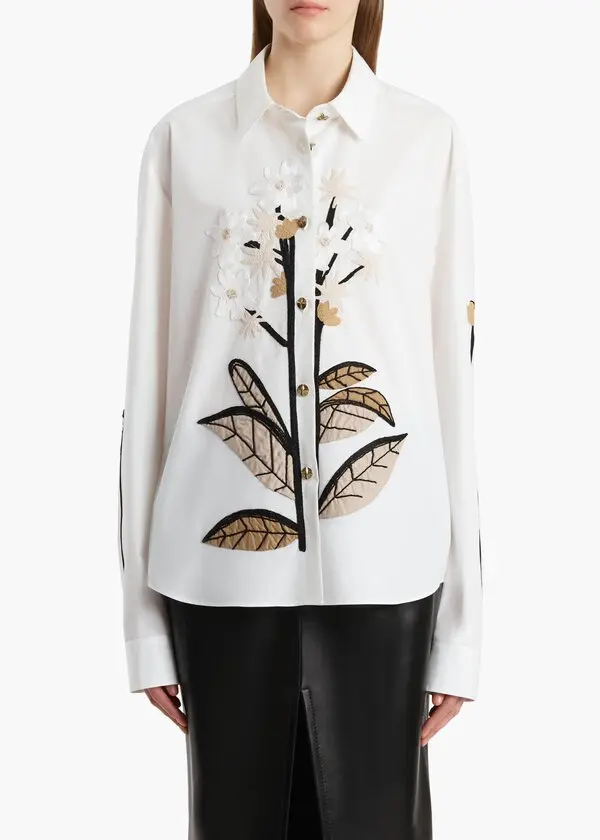 Khaite Argo Embroidered Top