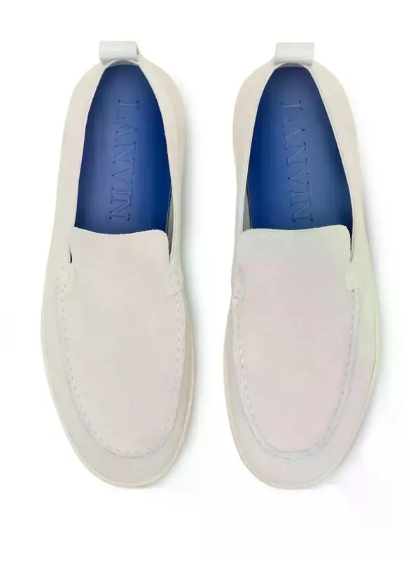 LANVIN Stitched Panelled Loafers - Neutrals