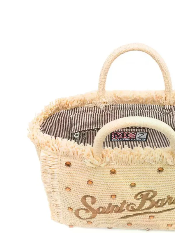 MC2 SAINT BARTH Colette Crystal-embellished Tote Bag - Neutrals