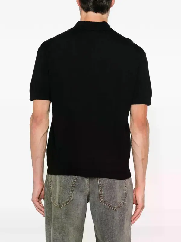 Imperial Short-sleeve Cotton Polo Shirt - Black