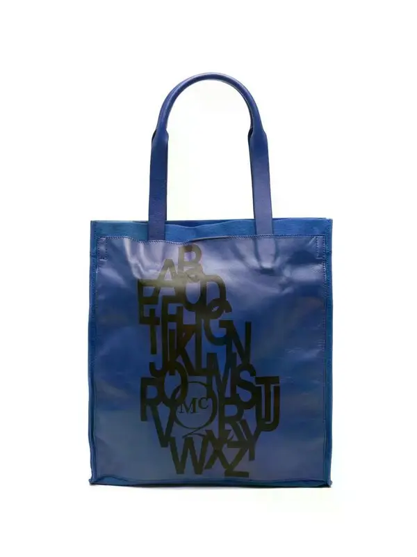Alexander McQueen 2010s Logo-print Tote Bag - Blue