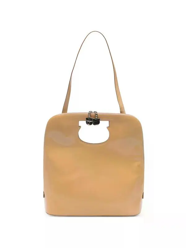 FERRAGAMO Gancini-detail Tote Bag - Neutrals