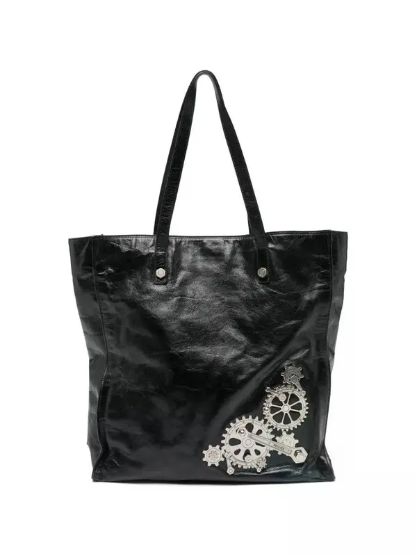 Prada 2020s Gear-detail Tote Bag - Black