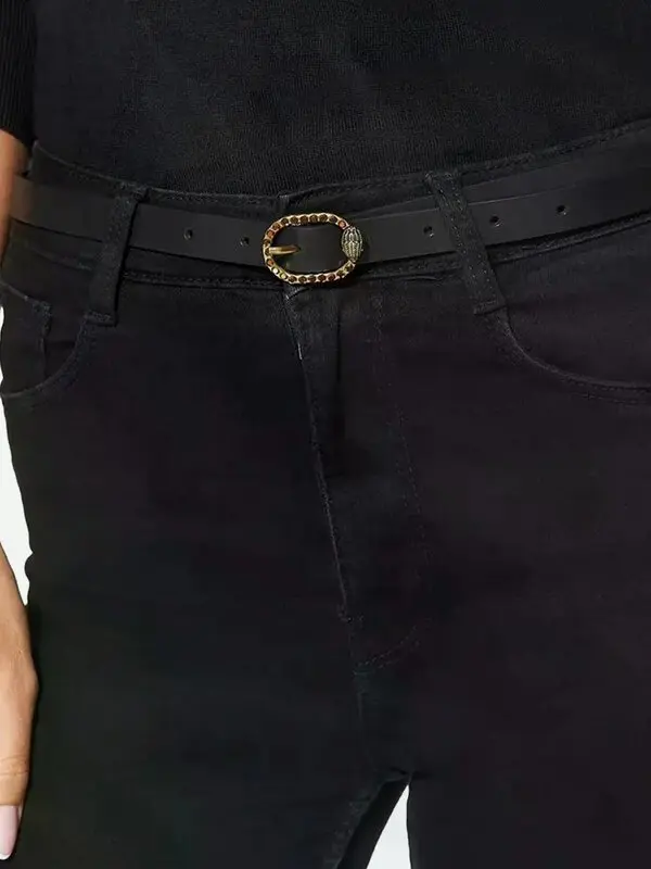 Kurt Geiger Mayfair 18 Crystal-embellished Leather Belt