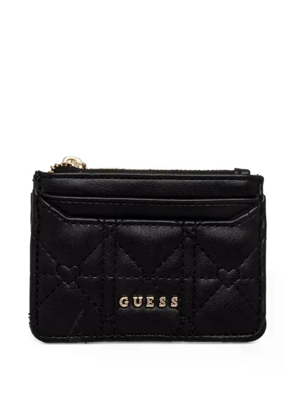 Guess Quilted Cardholder - Black
