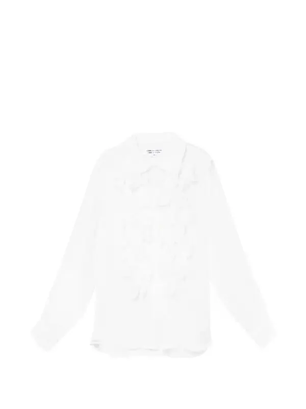 Comme Des Garçons Floral-embrodairy Shirt - White