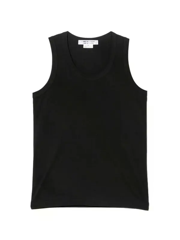 Comme Des Garçons Crew Neck Vest Top - Black
