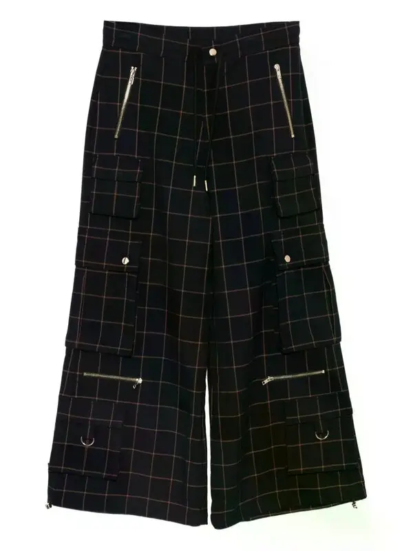 Cynthia Rowley Checked Trousers - Blue