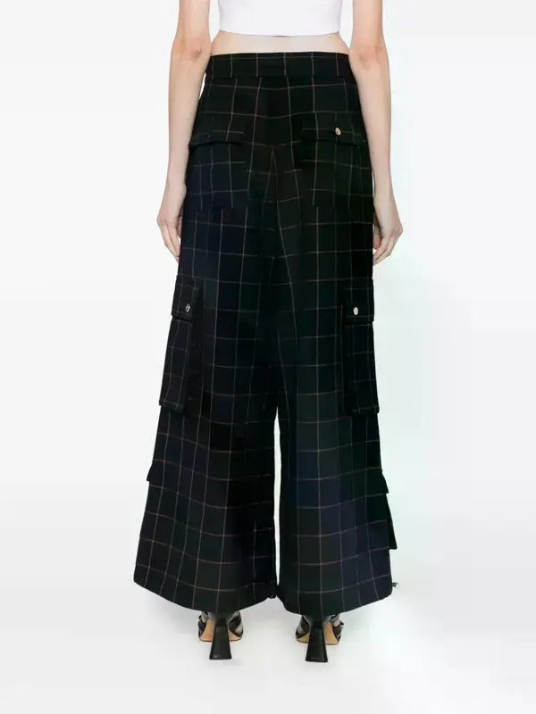 Cynthia Rowley Checked Trousers - Blue