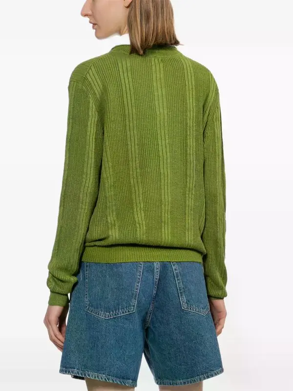SHUSHU/TONG Linen Ribbed Polo