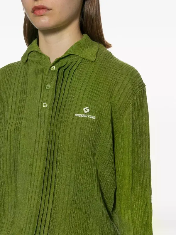 SHUSHU/TONG Linen Ribbed Polo