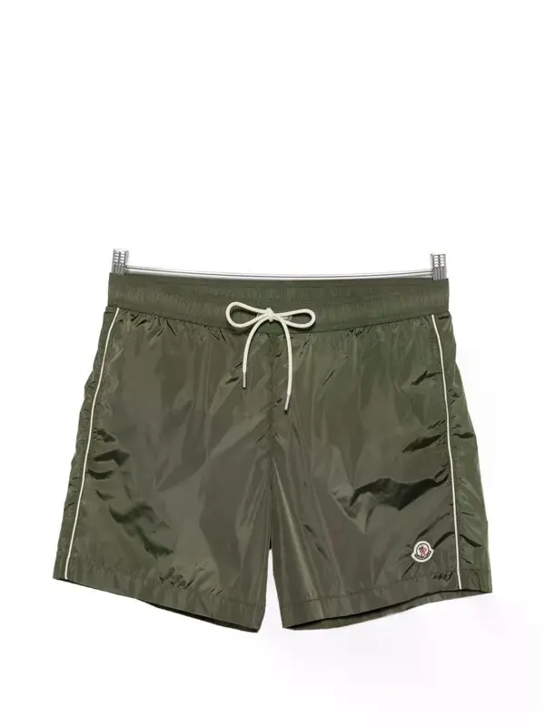 Moncler Drawstring-waist Swim Shorts - Green