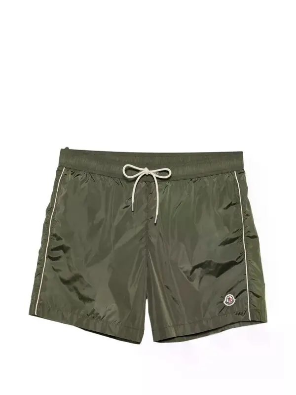Moncler Drawstring-waist Swim Shorts - Green