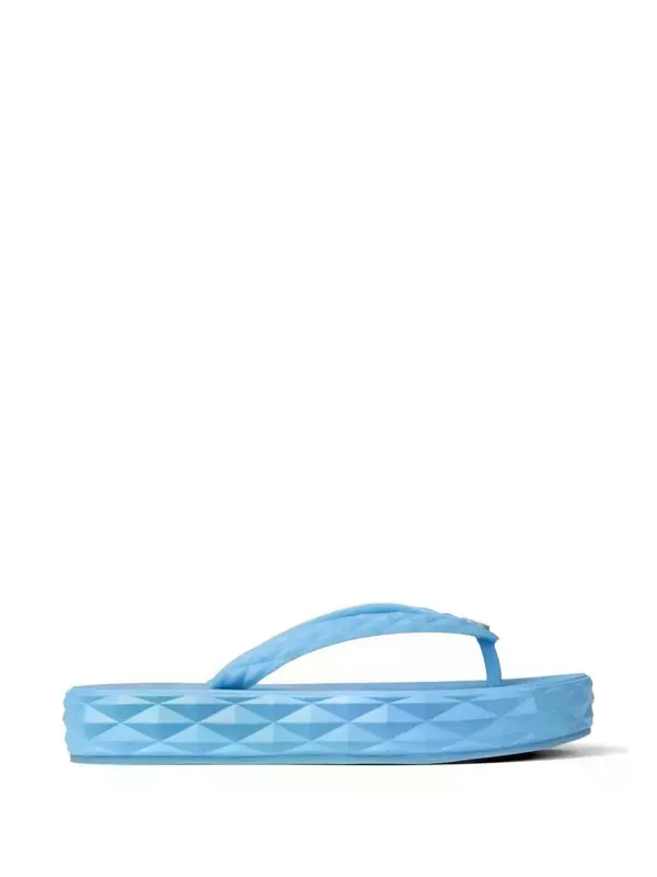 JIMMY CHOO Diamond Platform Flip-flops - Blue
