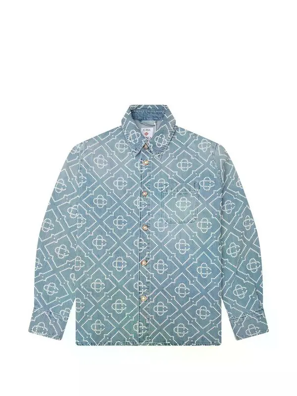 Casablanca Pearl-embellished Monogram Shirt