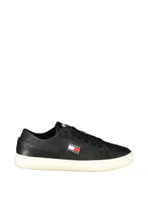 Tommy Hilfiger Leather Sneakers - Black