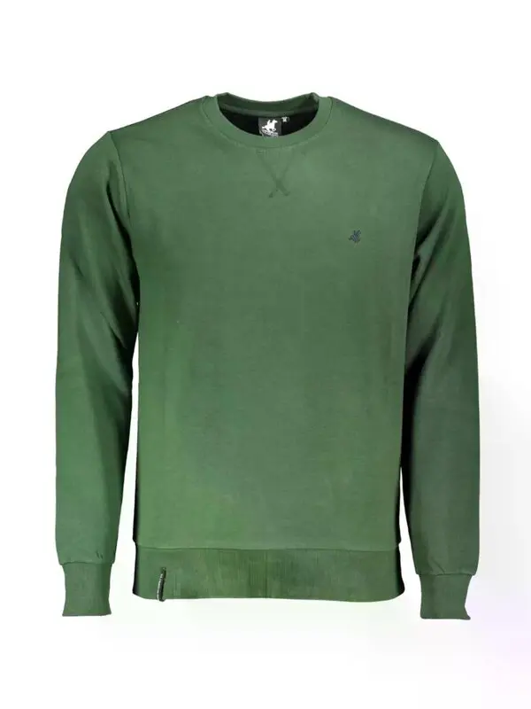 U.S. GRAND Logo-embroidered Crew-neck Sweatshirt - Green