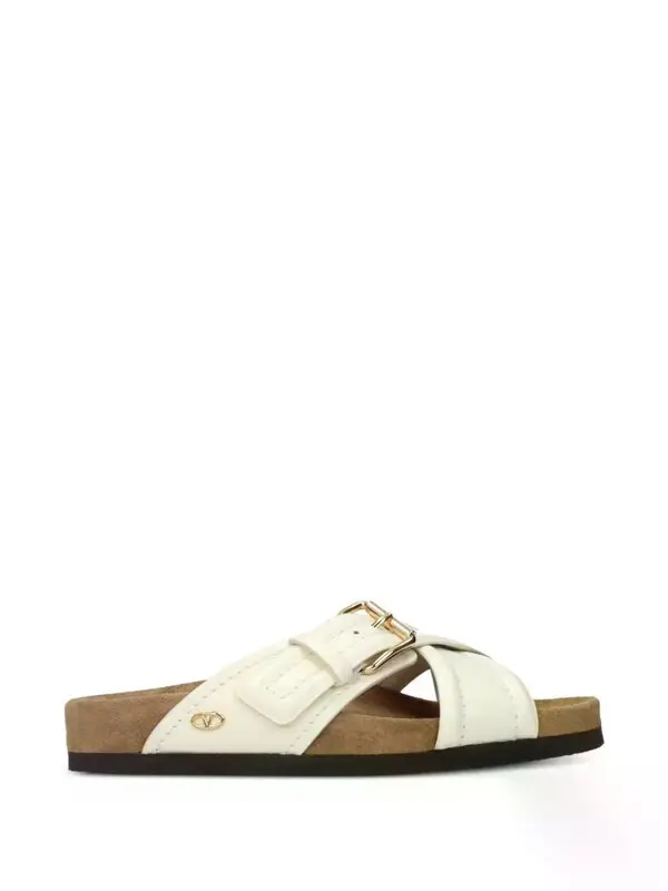 Valentino Garavani Vlogo Signature Crossover-strap Sandals - Neutrals