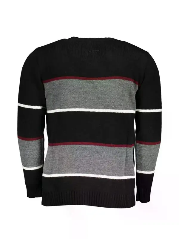 U.S. Grand Horizontal-stripe Crew-neck Sweater