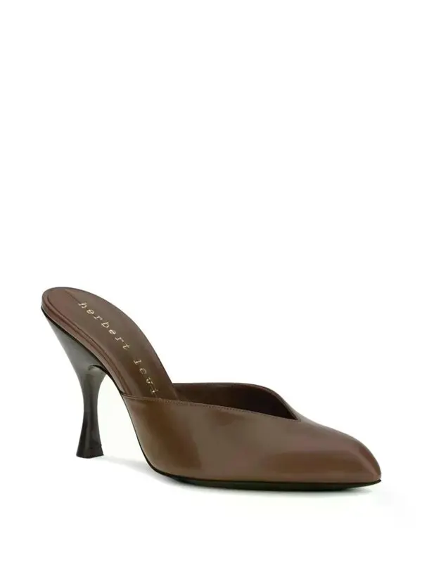 HERBERT LEVINE Pointed-toe Leather Mules